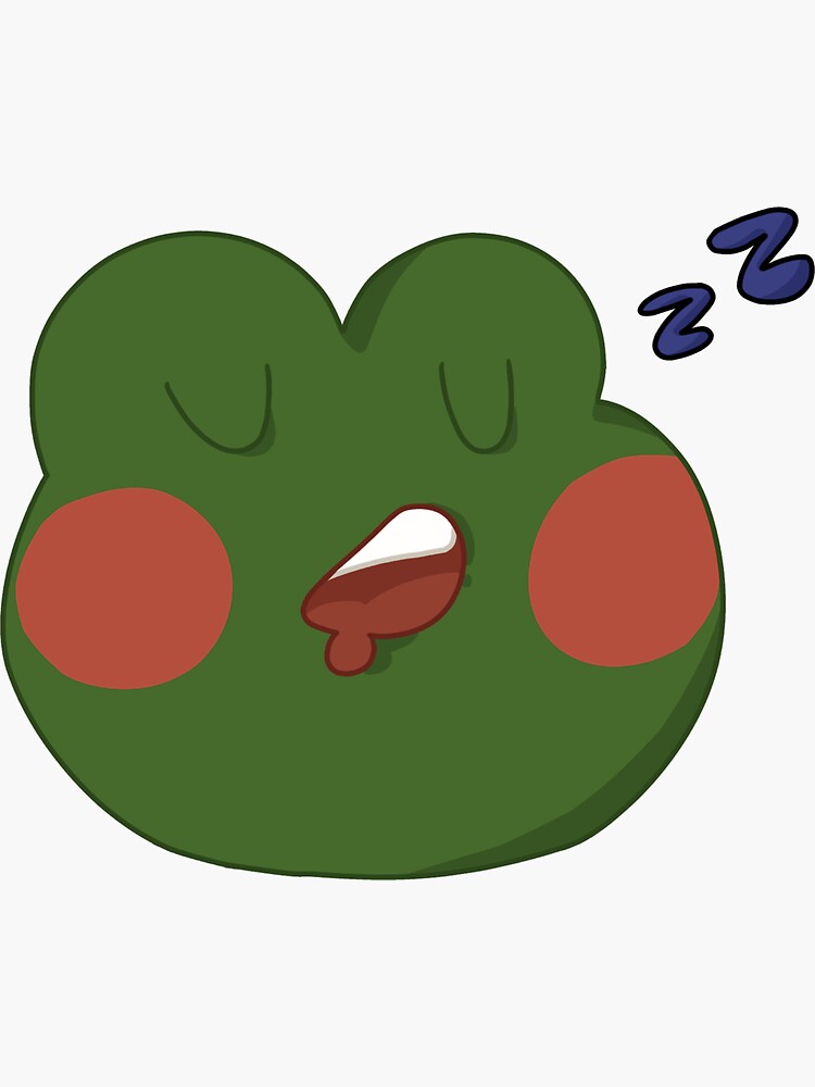 "Sleepy Frog" Sticker for Sale by humblemushroom | Redbubble