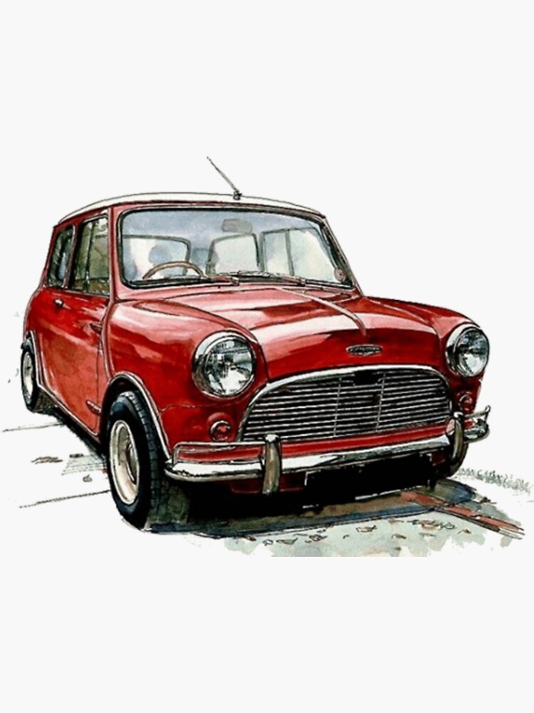 "Austin Mini Cooper Austin Mini Mk 1" Sticker by AgelessMoxie | Redbubble