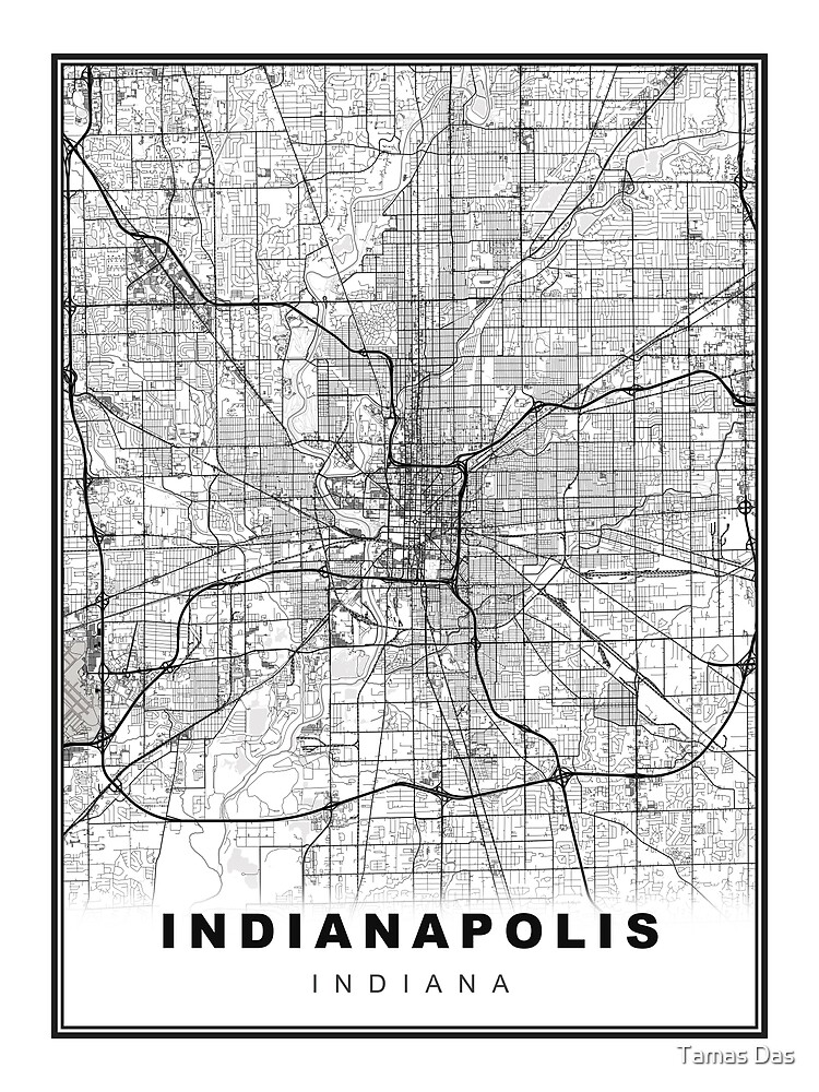 "Indianapolis Map" Poster for Sale by sibudas | Redbubble