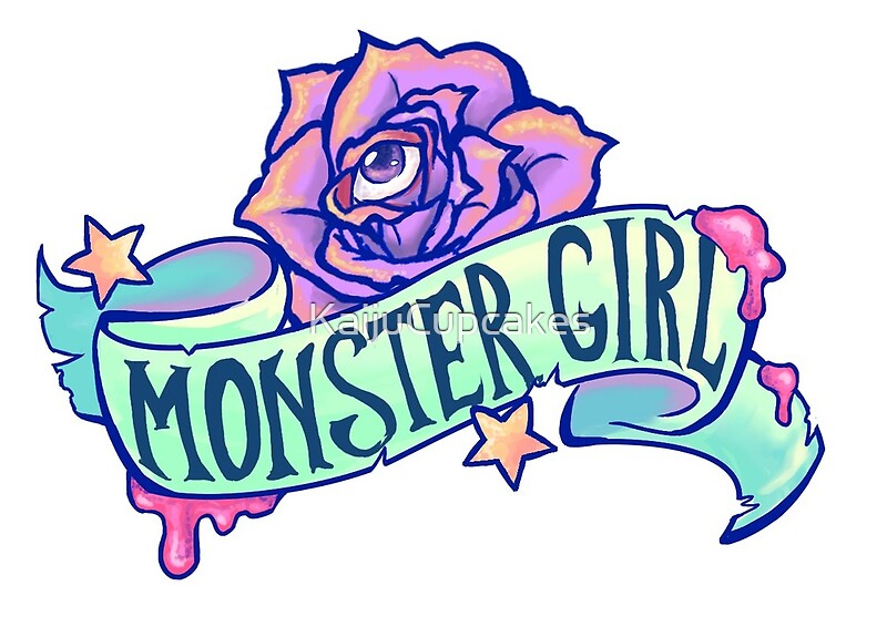 "Monster Girl Banner" by KaijuCupcakes | Redbubble