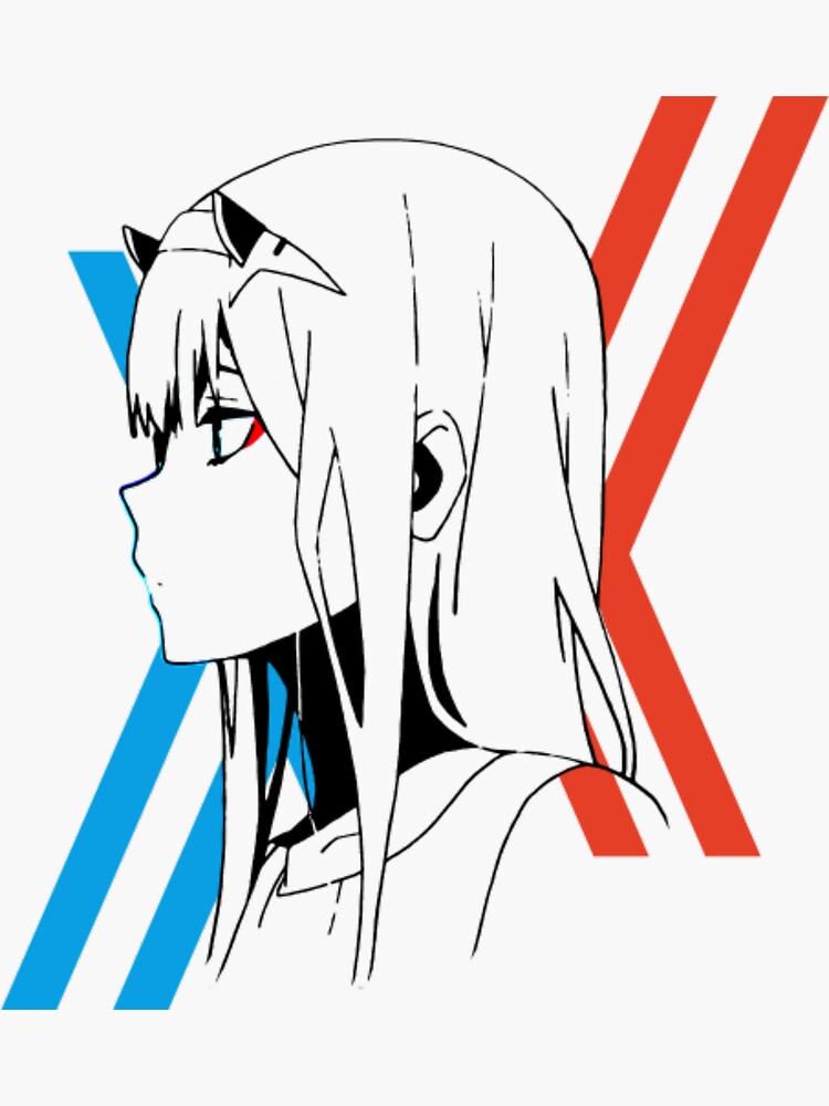 "Darling In The Franxx Zero Two " Sticker for Sale by FrazierGriffey ...