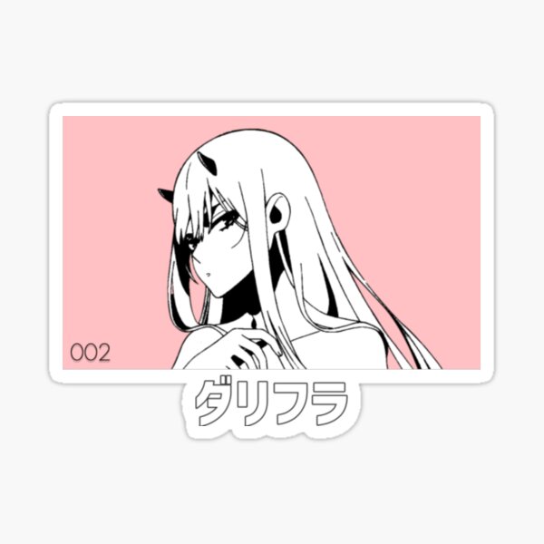 "Zero Two 002 " Sticker for Sale by FrazierGriffey | Redbubble