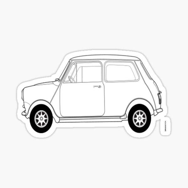 "Mini Morris Mini Cooper" Sticker for Sale by AgelessMoxie | Redbubble