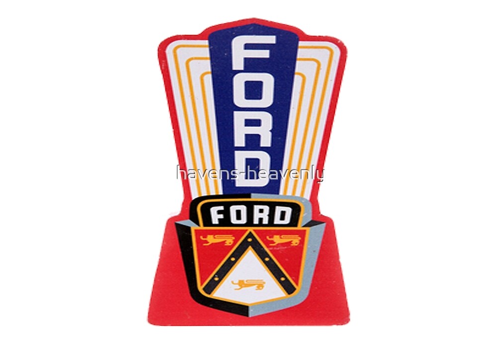 "Early Retro Ford Hood Emblem Automobilia" by havens-heavenly | Redbubble