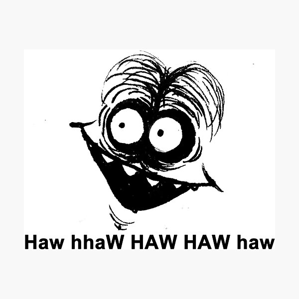 "The HAW HAW Face" Photographic Print by SukiWukiDookie | Redbubble
