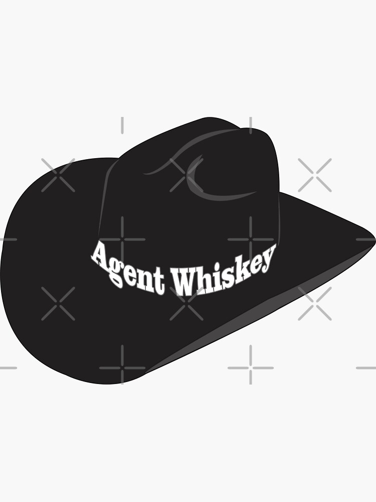 "Agent Whiskey Stetson Hat" Sticker by Lazyonasunday | Redbubble