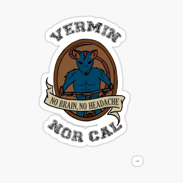 "Vermin: No Brain, No Headache" Sticker for Sale by prospekt | Redbubble