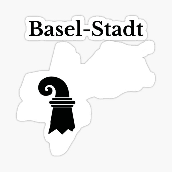 "Basel Stadt Canton Map Flag, Switzerland" Sticker for Sale by ...