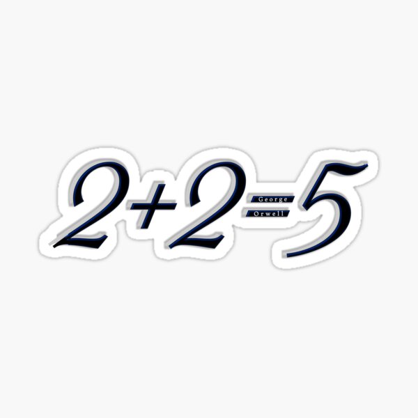 "2+2=5" Sticker by PsychPsych | Redbubble