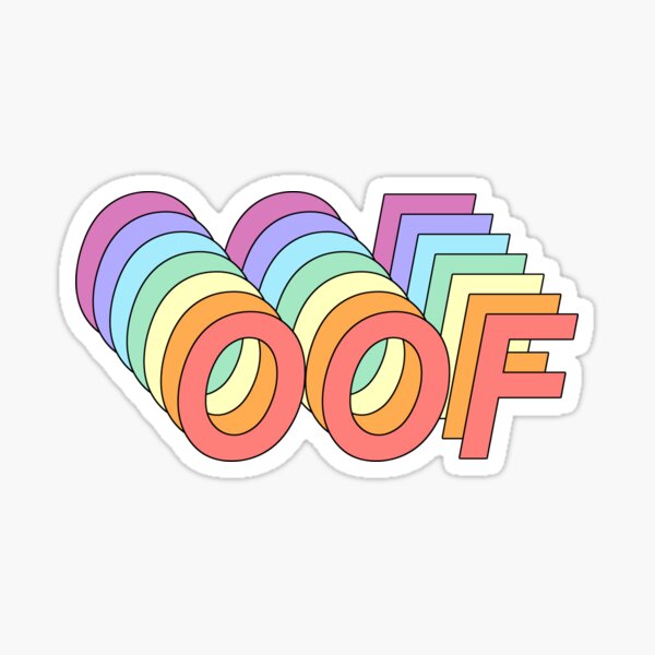 "OOF Rainbow" Sticker by ozl01 | Redbubble