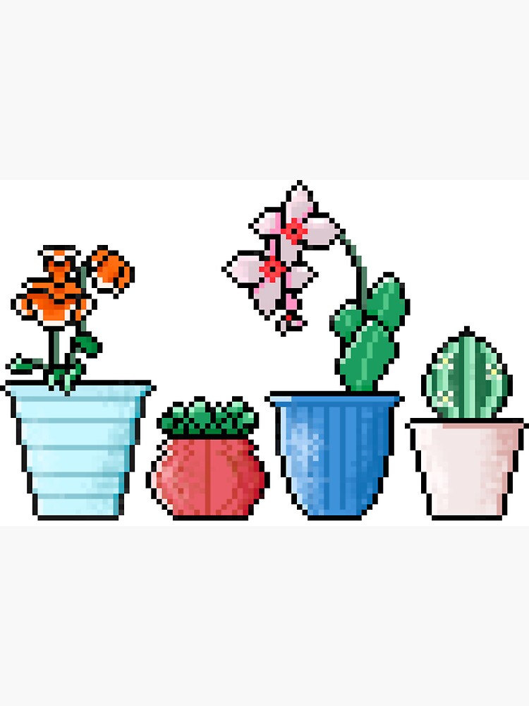 "Pixel art plants flowers" Magnet for Sale by strart1 | Redbubble