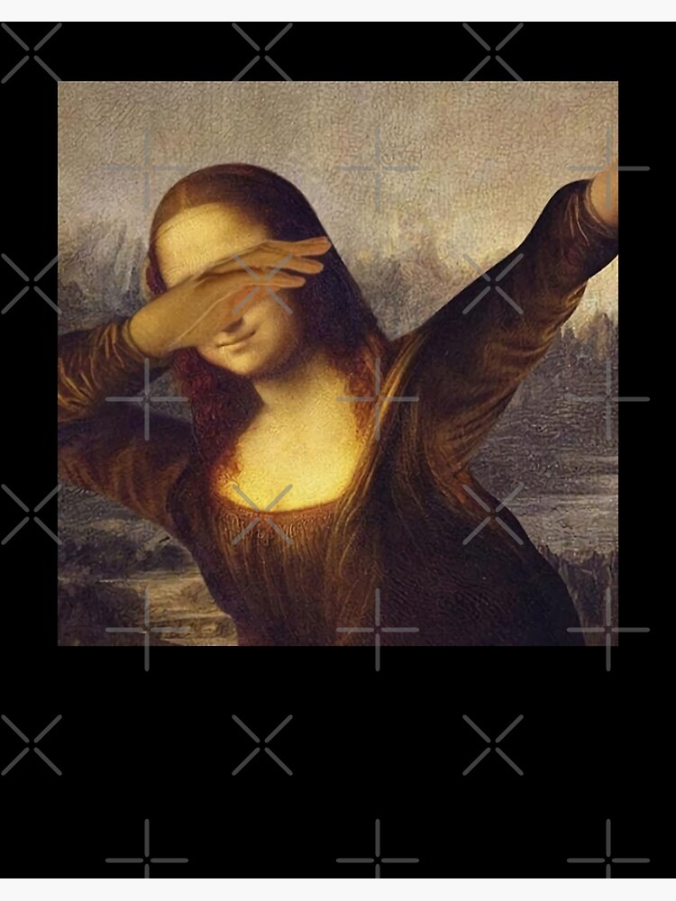 Lámina metálica «Mona Lisa Dab Meme 12 camisetas gráficas retro para ...