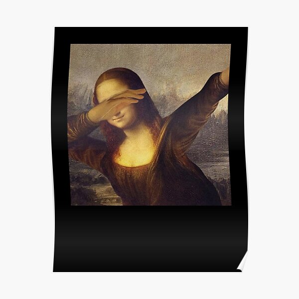 Póster «Mona Lisa Dab Meme 12 camisetas gráficas retro para mujer, las ...