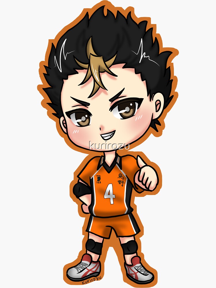 Haikyuu Nishinoya Yuu Sticker For Sale By Kurirozu Redbubble