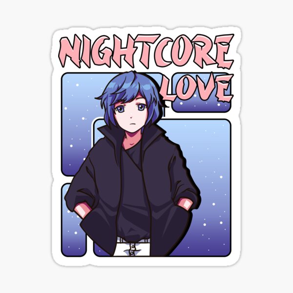 "Nightcore Love Japanese Music Anime Aesthetic EDM" Sticker for Sale by ...
