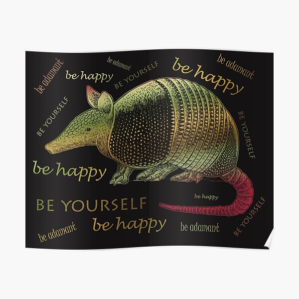 "Happy armadillo" Poster for Sale by neteor | Redbubble
