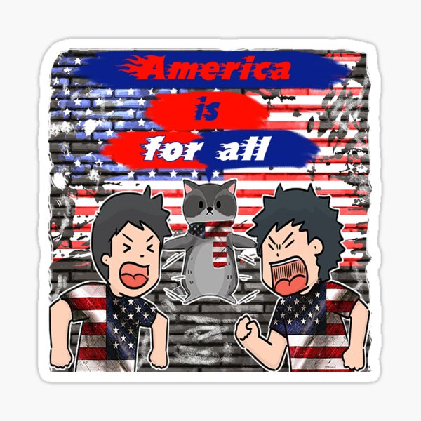 "America is for all,new design" Sticker for Sale by ESAMSTORE | Redbubble