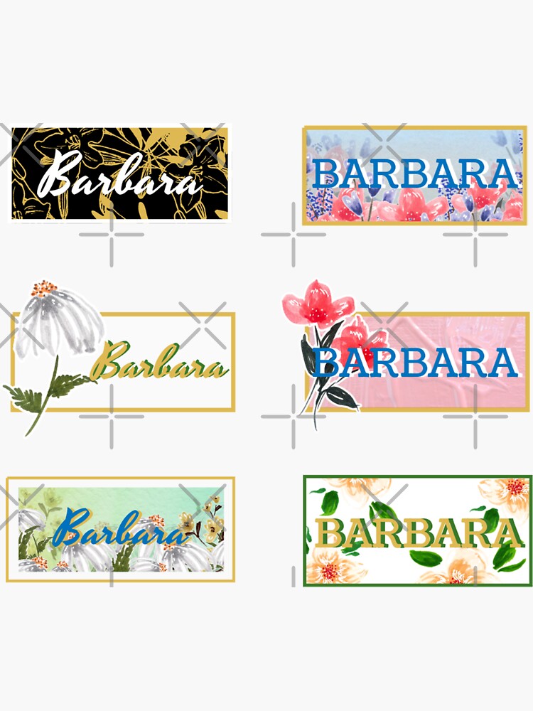 "BARBARA 1 name sticker for hydro flask, name sticker image, sticker ...