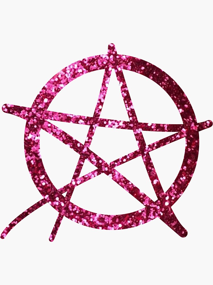 "Pink Glitter Pentagram" Sticker for Sale by Bad-Wisdom | Redbubble