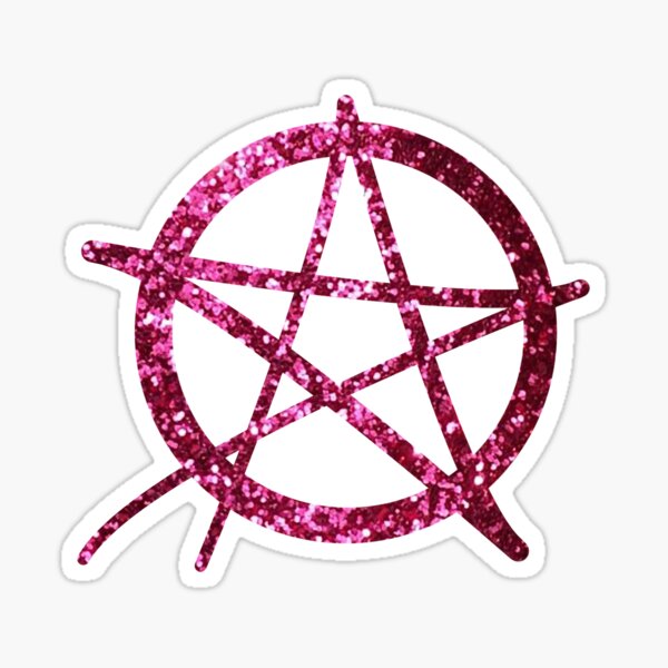 "Pink Glitter Pentagram" Sticker for Sale by Bad-Wisdom | Redbubble
