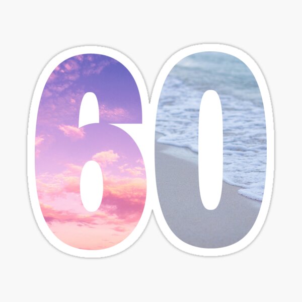 "Number 60" Sticker by ClickBuyEnjoy | Redbubble