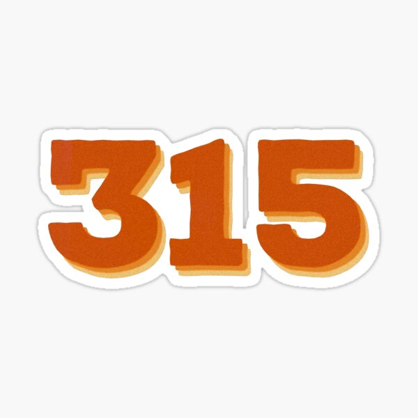 "315 Upstate/Western New York Area Code Sticker" Sticker by ...