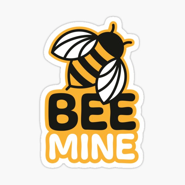 "Bee mine – cute bee" Sticker for Sale by Bisams | Redbubble