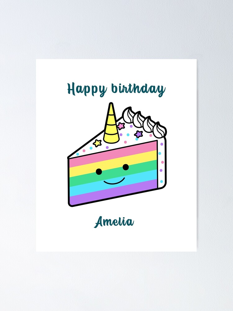 "happy birthday Amelia, personalized, birthday card, wishes, Amelia ...