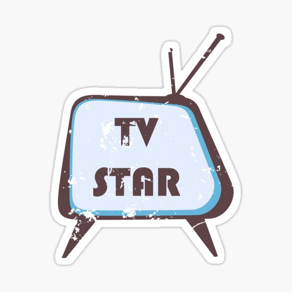 "TV Star Retro television set" Sticker by UDDesign | Redbubble