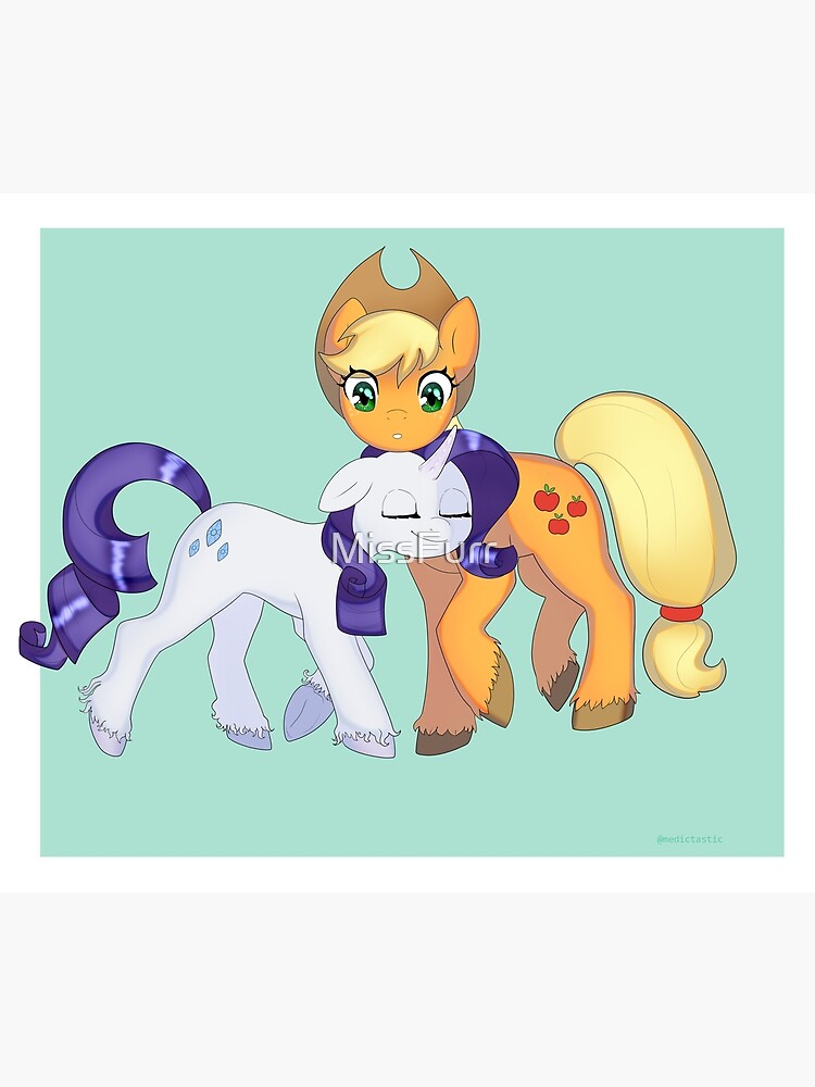 "Rarity and Applejack" Poster for Sale by MissFurr | Redbubble