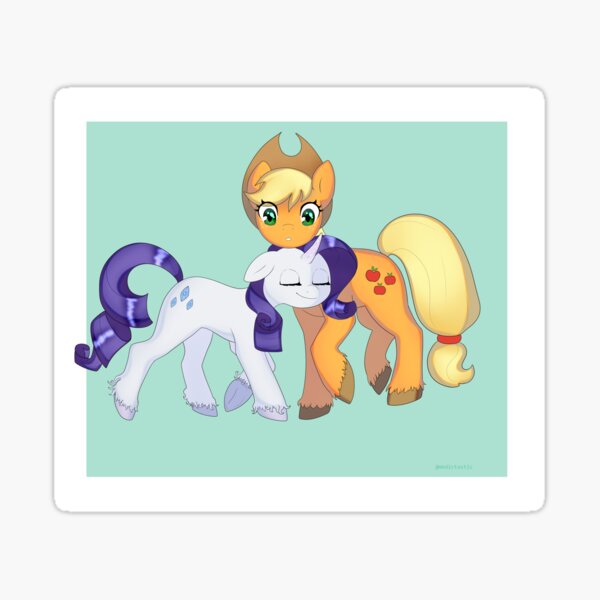 "Rarity and Applejack" Sticker for Sale by MissFurr | Redbubble
