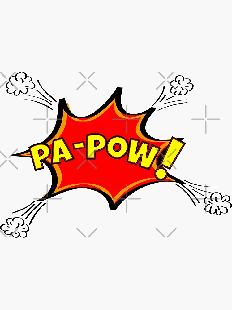 "Pa-Pow!" Sticker for Sale by UDDesign | Redbubble
