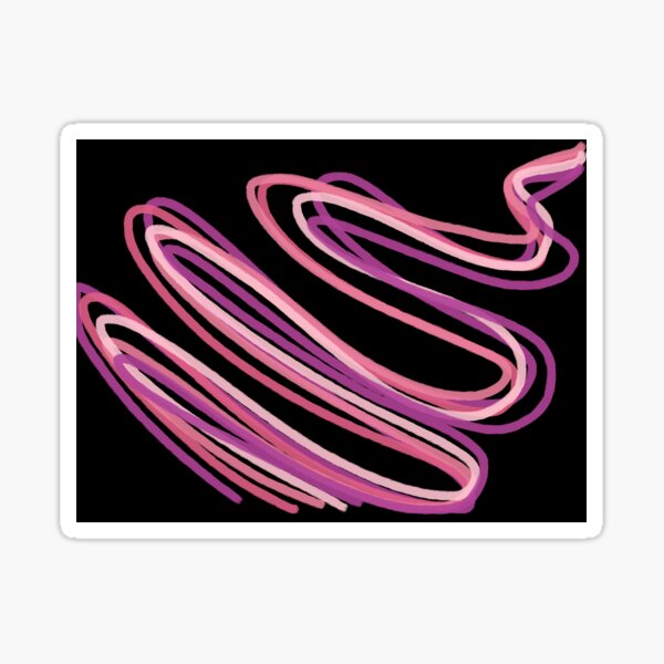 "Pink lines on black " Sticker for Sale by Fandomlover1995 | Redbubble
