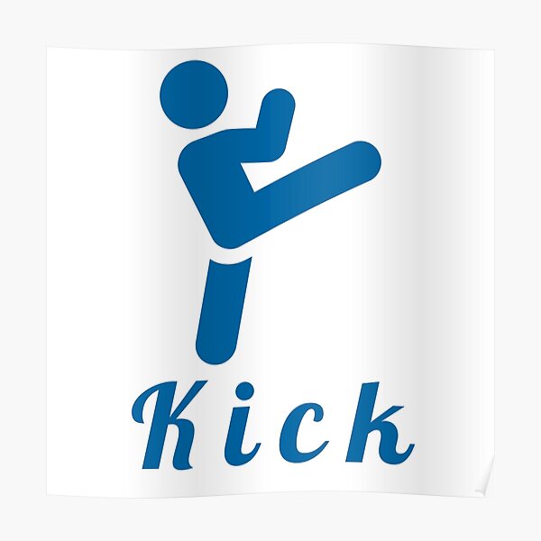 "Stickman Kick" Poster for Sale by Sahil700 | Redbubble