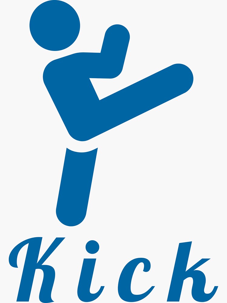 "Stickman Kick" Sticker for Sale by Sahil700 | Redbubble