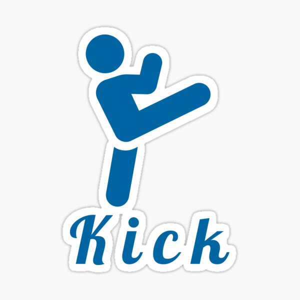 "Stickman Kick" Sticker for Sale by Sahil700 | Redbubble
