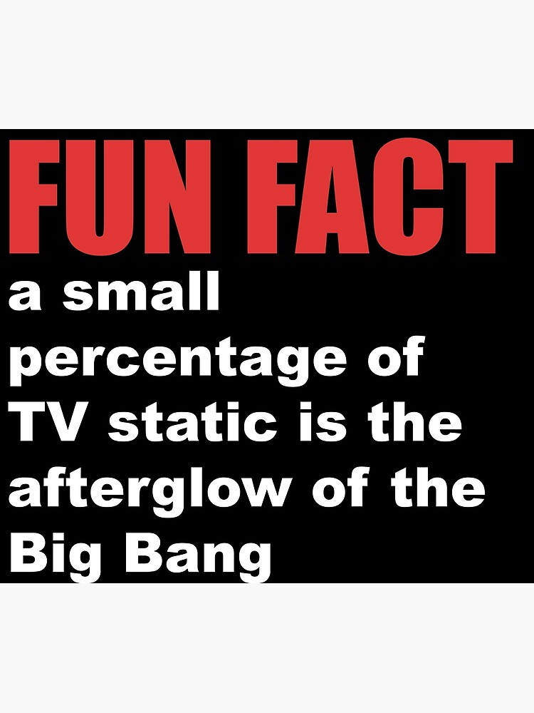 "fun fact TV static" Poster by Dagrell | Redbubble