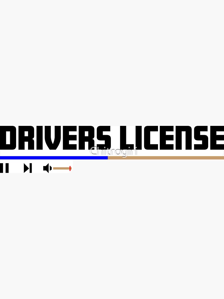 "Drivers License" Sticker for Sale by Chitrogiri | Redbubble