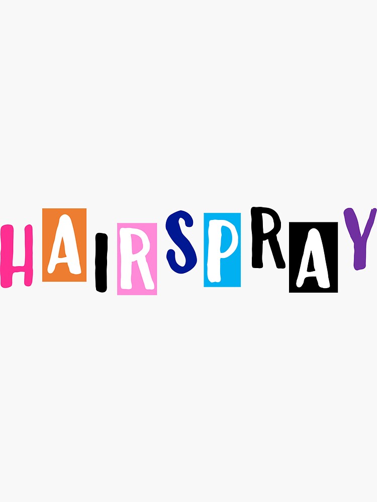 "hairspray logo" Sticker for Sale by mtmadness | Redbubble