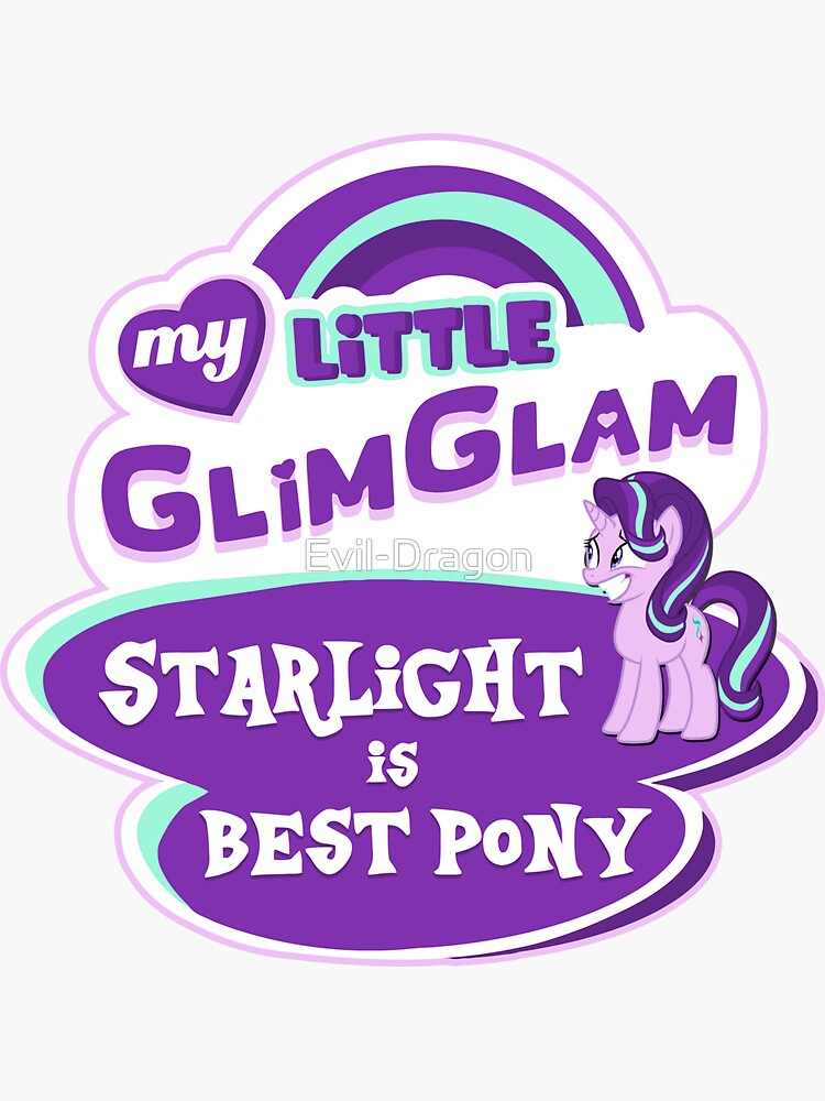"Starlight Glimmer - Logo - Best Pony" Sticker for Sale by Evil-Dragon ...