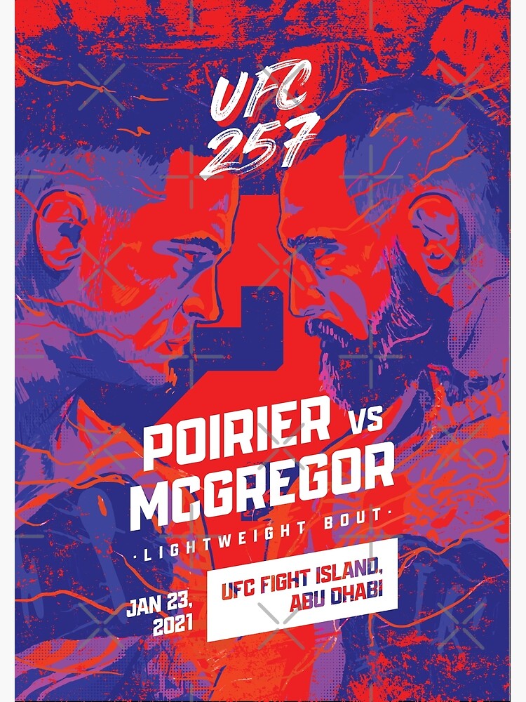 "UFC 257 - Poirier vs McGregor 2 - Red - Poster Series" Poster for Sale ...