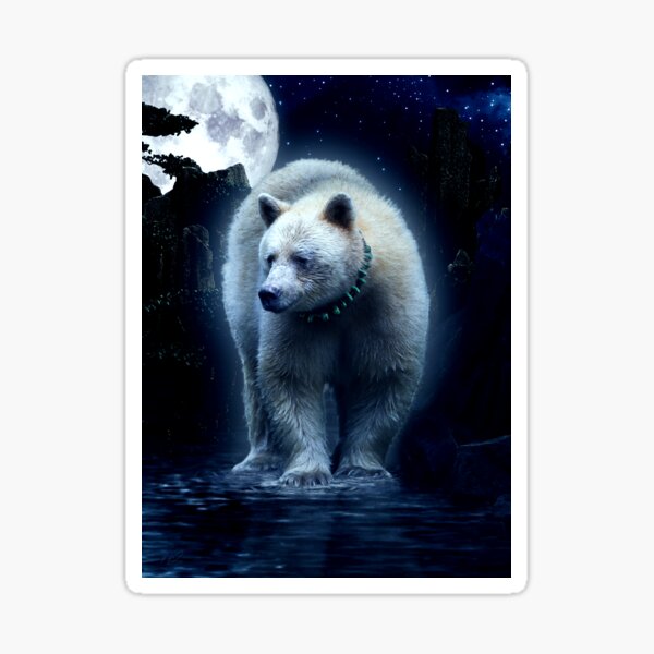 "SPIRIT BEAR" Sticker for Sale by PapaSquatch | Redbubble