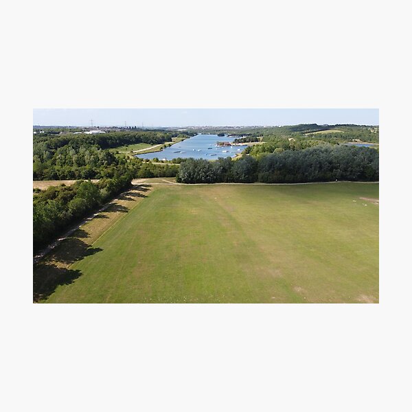 Lámina fotográfica «Vista aérea de Rother Valley Country Park ...