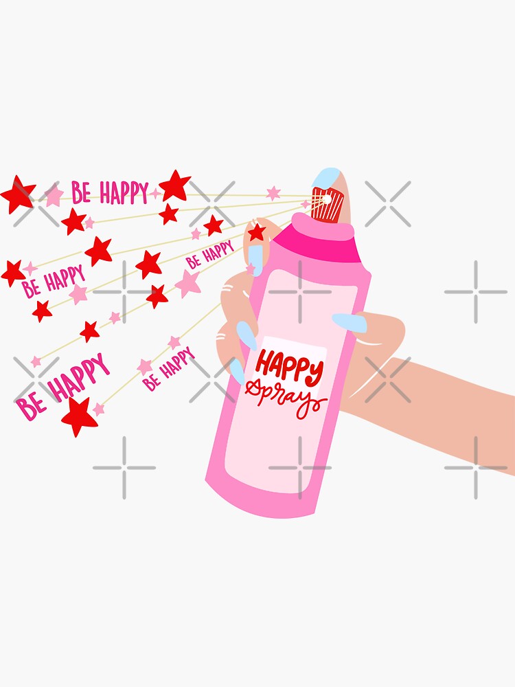 "Happy spray art" Sticker for Sale by AznavourByKarin | Redbubble