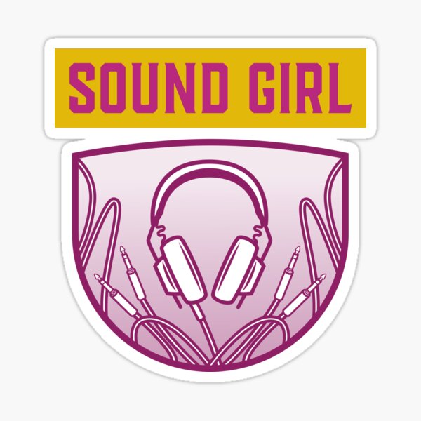 "Sound Girl | Audio Girl Headphones" Sticker for Sale by DanLopesMerch ...
