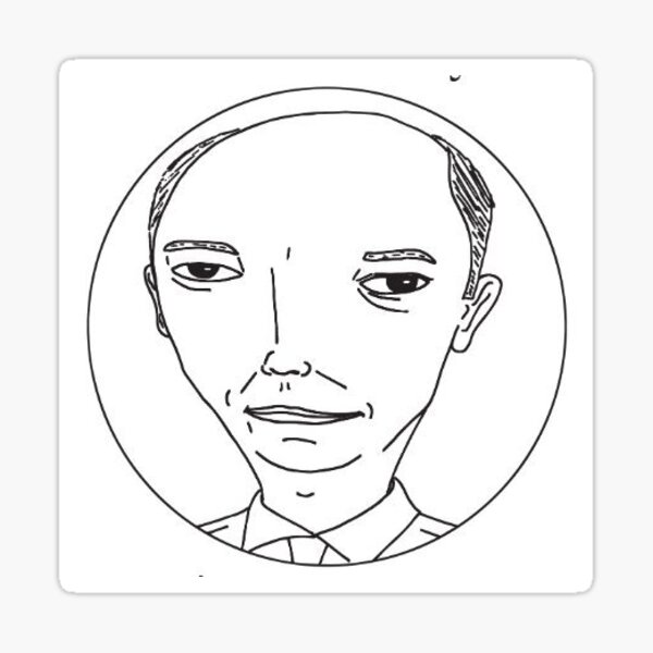 "Chris Whitty drawing" Sticker for Sale by Giulianah | Redbubble