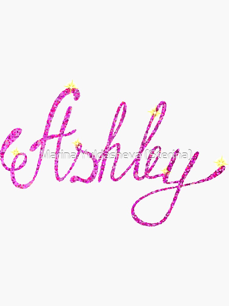"Ashley name" Sticker by Marishkayu | Redbubble