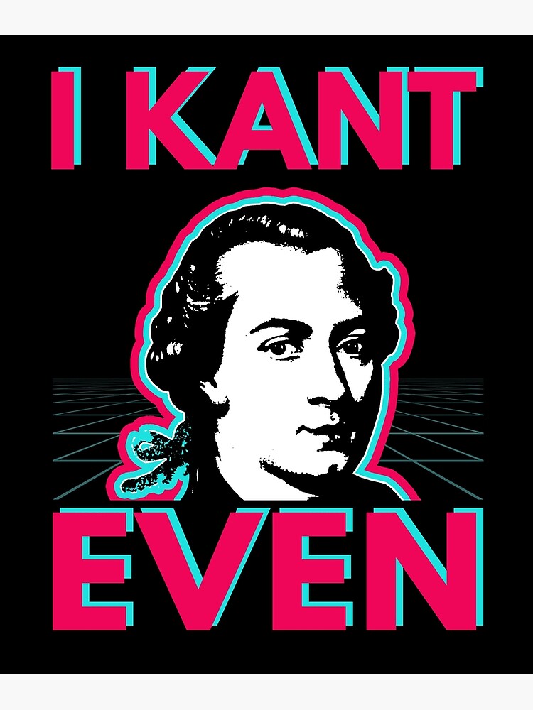 "Immanuel Kant Funny Retro Vaporwave Synthwave Philosophy Humor" Poster ...