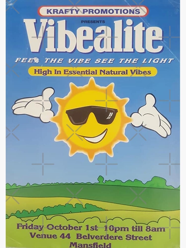 "Vibealite Rave Flyer" Sticker for Sale by AntiquePatriot | Redbubble