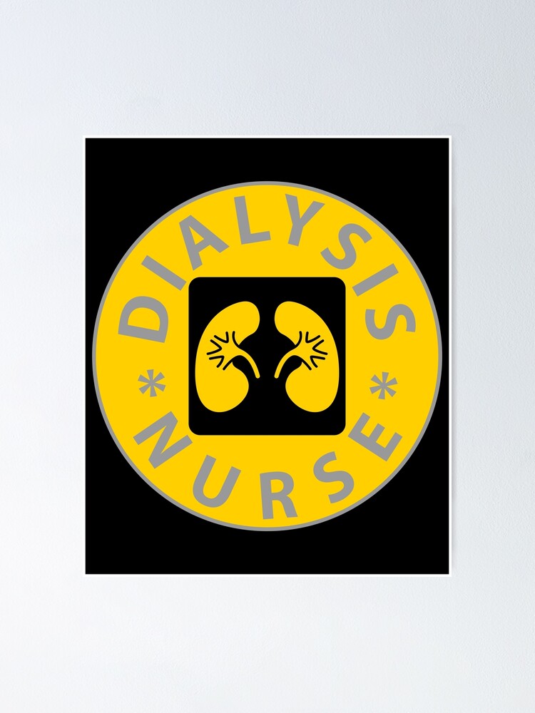 "dialysis nurse logo. kidneys" Poster by doctors-apparel | Redbubble